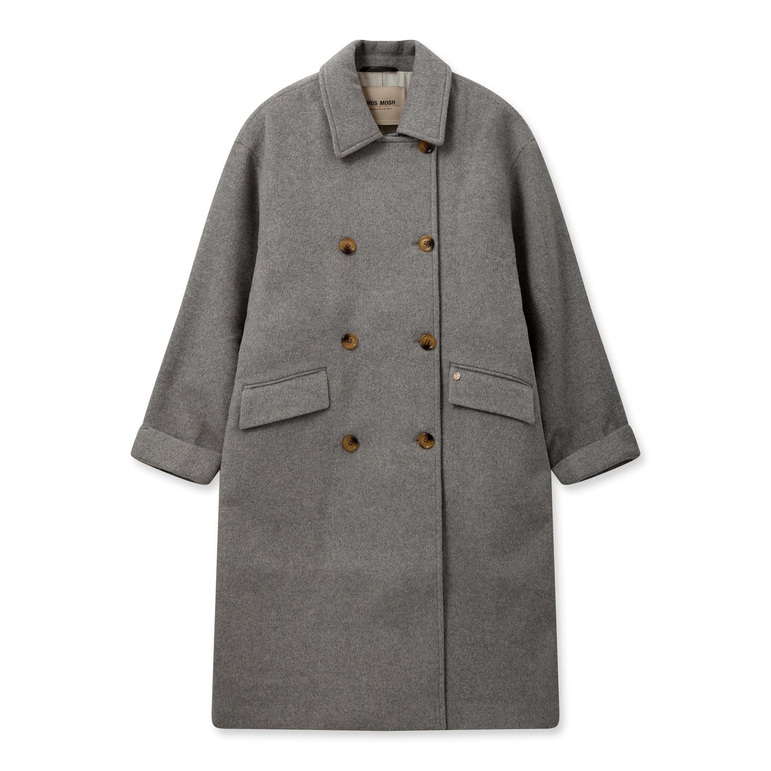 Mos Mosh W Venice Wool Coat Grey Melange