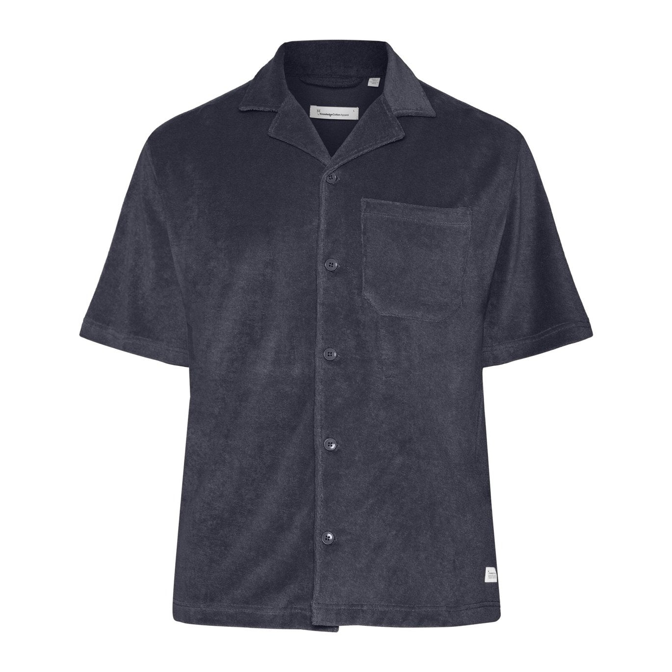 Knowledge Cotton Apparel M Terry Loose Fit Short Sleeve Shirt Night Sk