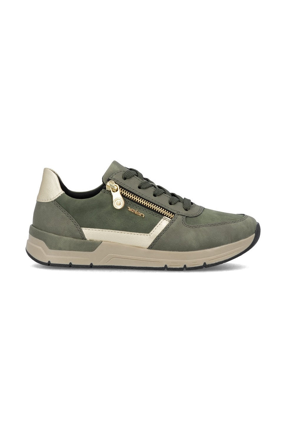 Rieker W Sko Green Combination - 58902-54