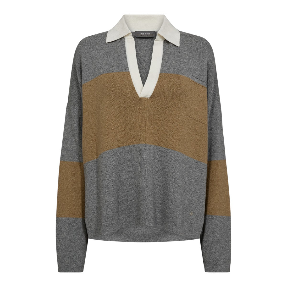 Mos Mosh W Wylie Tani Bold Stripe Knit True Camel