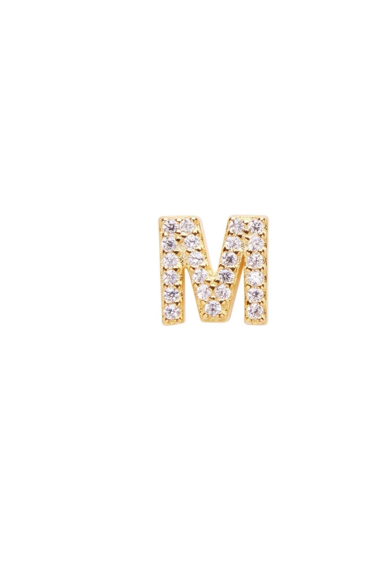 Pico Alphabet Crystal Stud ''M'' FG