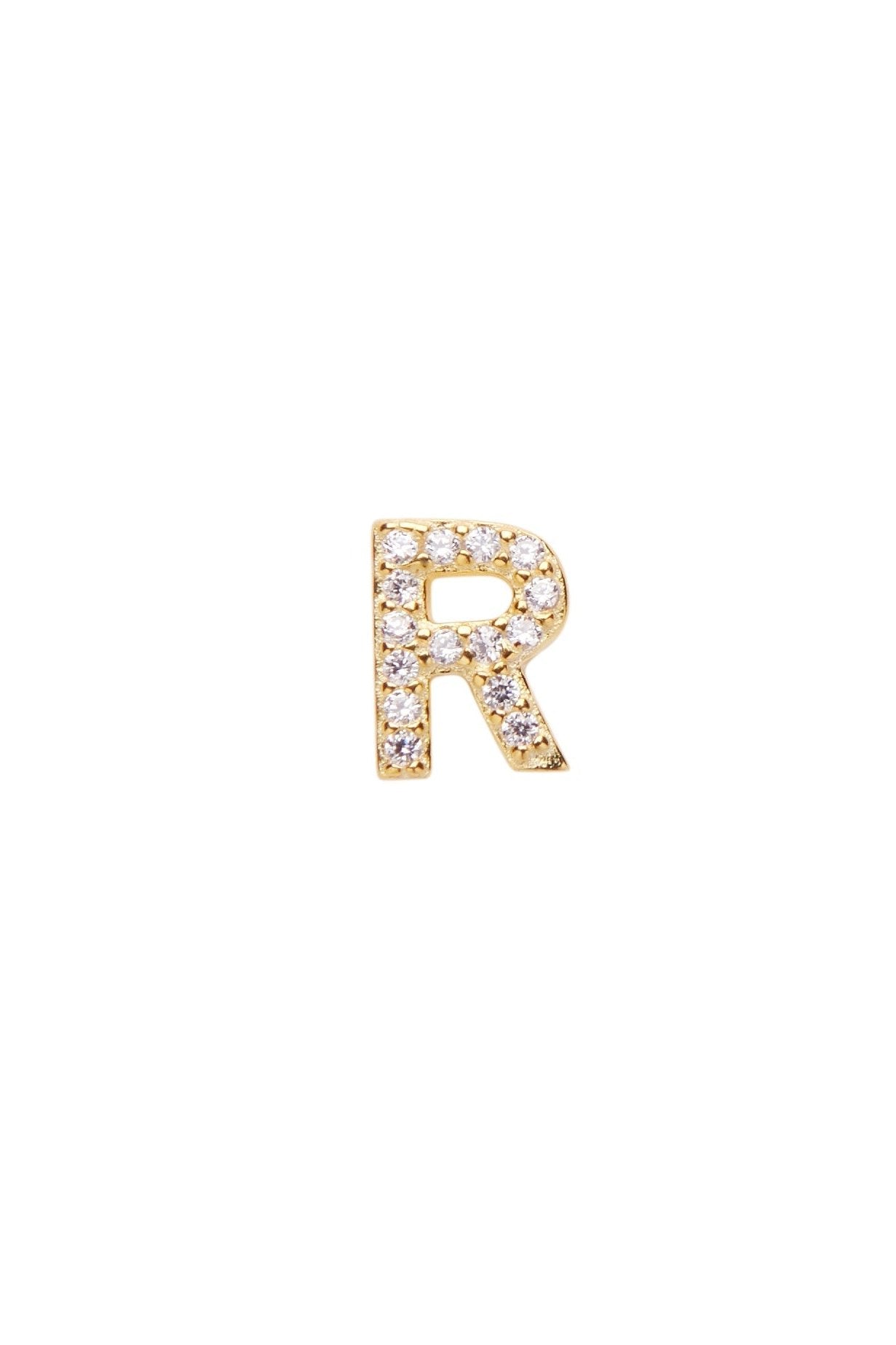 Pico Alphabet Crystal Stud ''R'' FG