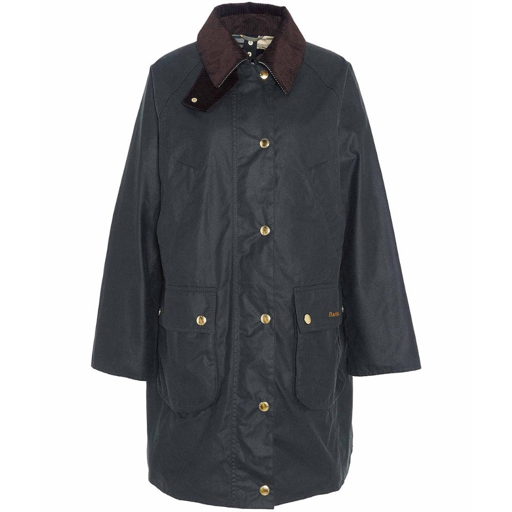 Barbour W Long Beadnell Jacket Wax Sage