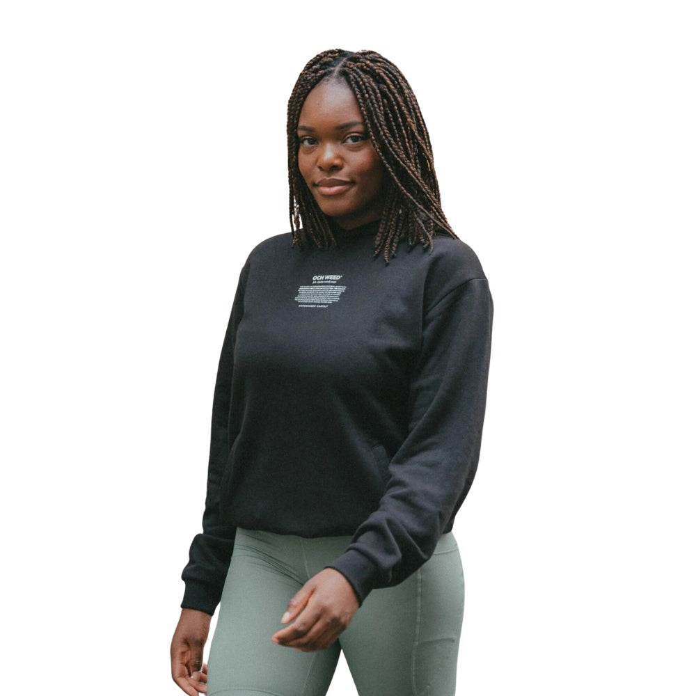 Copenhagen Cartel U Ocean Weed Hood Sweat Nero