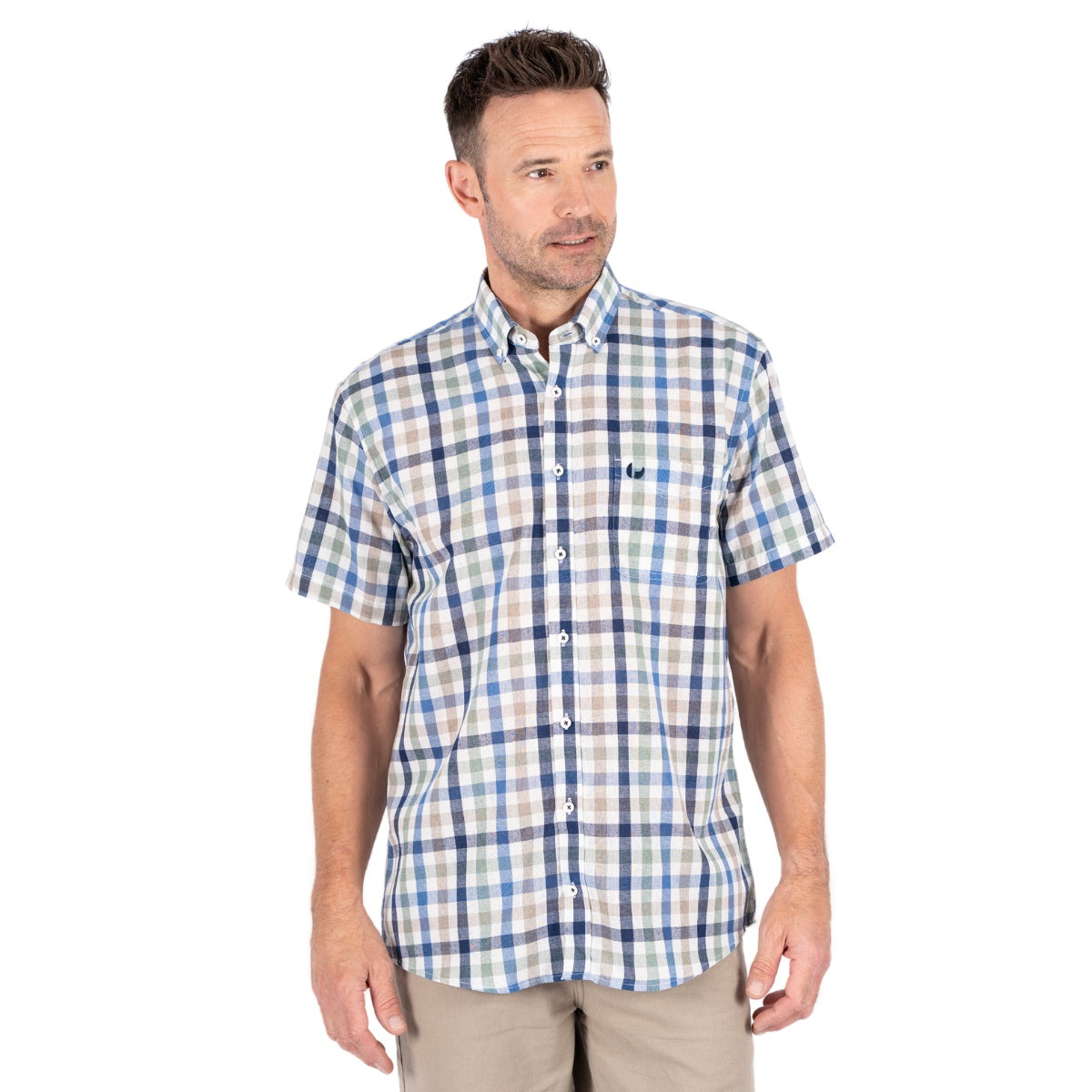 Pre End Dayton Ss Skjorte Blue