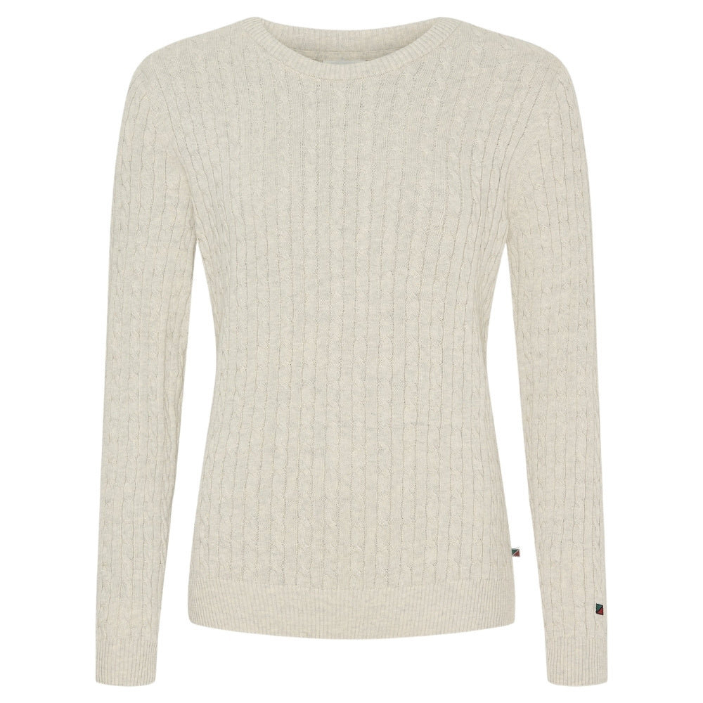 Redgreen W Susan Cable Knit Ecru Melange