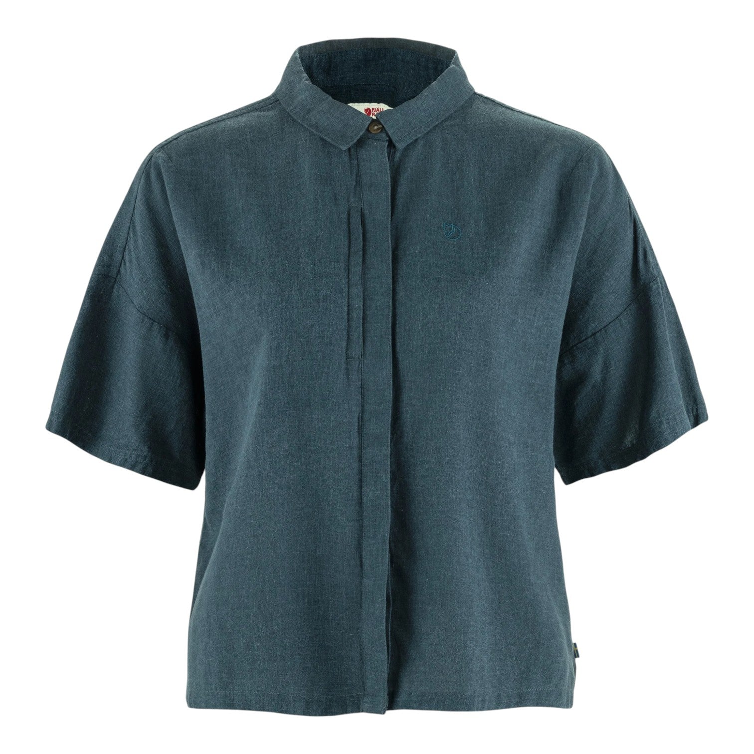Fjällräven W Övik Hemp Camp Shirt SS Mountain Blue