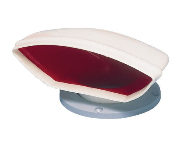 VETUS dorade ventilator DONALD S, 75 mm, hvid PVC, rød indre
