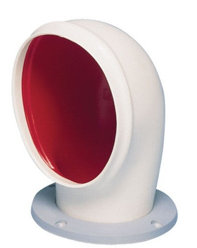 VETUS dorade ventilator JERRY S, 75 mm, hvid PVC, rød indre