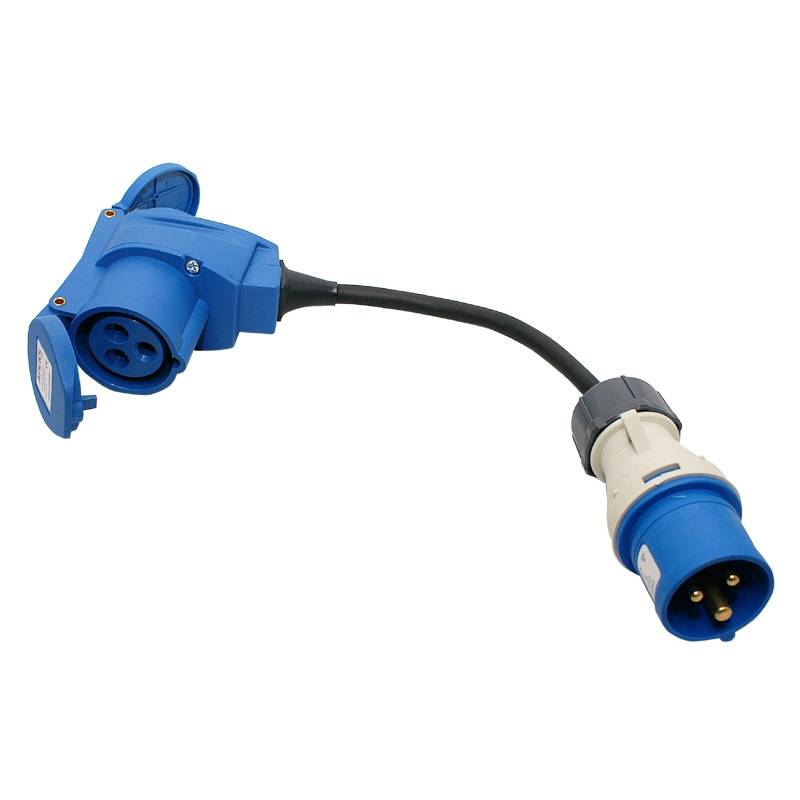 Adapterkabel CEE "han" - CEE "hun"/ Schuko "hun"