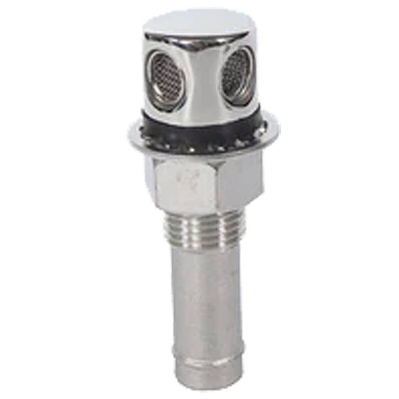 Tankudluftning, Forkromet Messing (ISO 10088) Fås i 2 varianter (lige ...