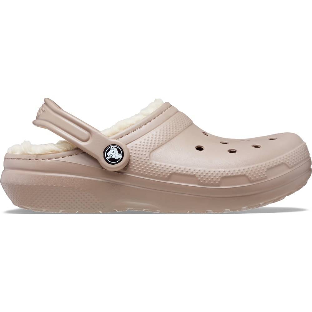 Crocs U Classic Fuzz Lined Sko Mushroom Bone